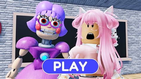 Roblox Escape Miss Ani Tron S Detention Scary Obby Youtube