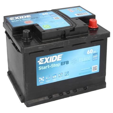 Exide Start Stop EFB EL600 akkumulátor 12V 60Ah 640A J EU magas