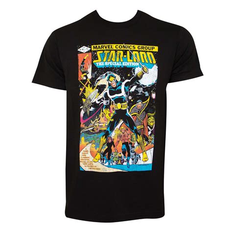 Guardians Of The Galaxy Men S Black Star Lord Comic T Shirt