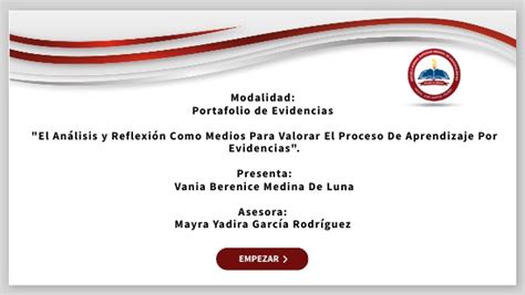 PRESENTACIÓN PORTAFOLIO DE EVIDENCIAS VANIA