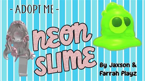 J F Playz We Made A NEON SLIME PlayAdoptMe Adoptme