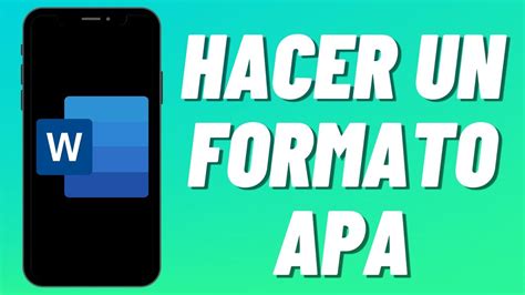 C Mo Hacer Un Formato Apa En Word Youtube