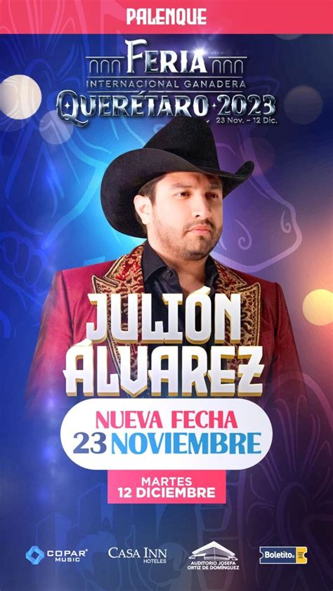 Boletos Julión Álvarez Palenque Querétaro 2023 Feria Querétaro 2024