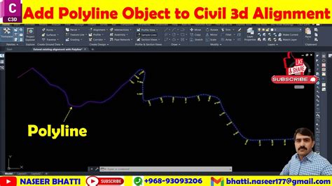 Add Polyline Object To Civil 3d Alignment Join Polyline Into Civil 3d