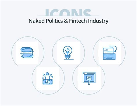 Naked Politics And Fintech Industry Blue Icon Pack 5 Icon Design Idea