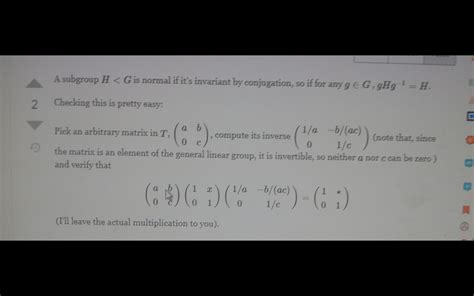 question 37 let g be the group of invertible upper triangular matrices in mo r