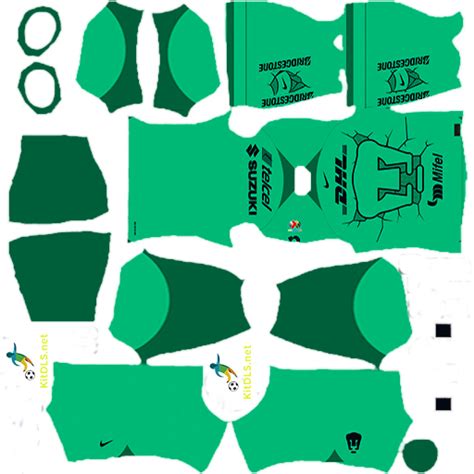 Pumas Unam Kits Dls Home Away Third Gk