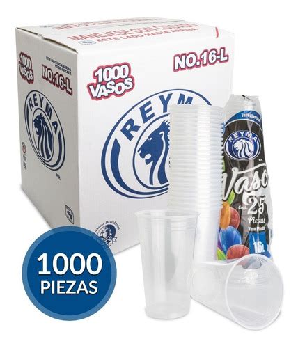 Vasos Desechables Transparentes Reyma Para Fiesta 16 1000pz PACKSYS MEX