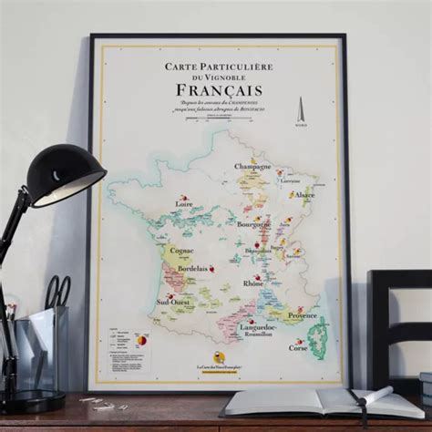 Affiche Carte Des Vins De France 50x70cm La Carte Des Vins S Il Vous