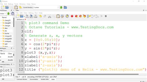 Three Dimensional Plots Using Octave Testingdocs