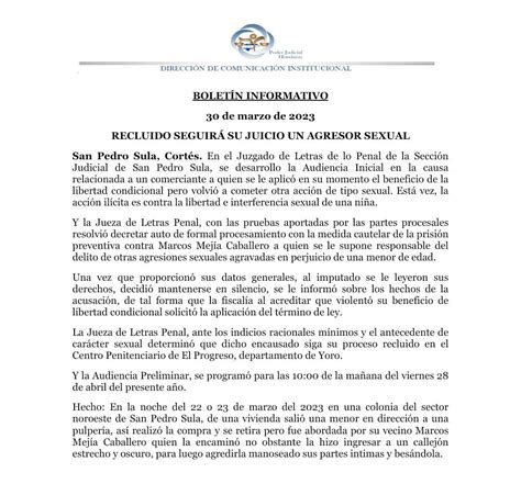 Poder Judicial Hn On Twitter Juzgadopenal De La Secci N Judicial