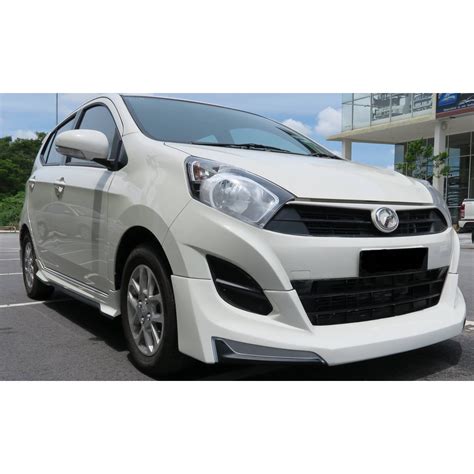 Perodua Axia Sportivo Version Bodykit Body Kit Skirting Skirt Lip With