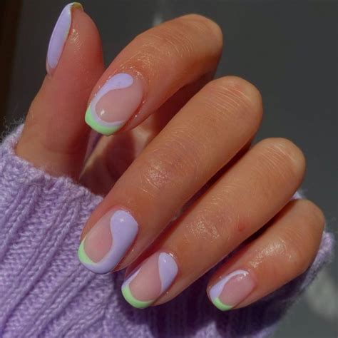 40 Stylish French Tip Nails For Any Nail Shape Abstract Gold French