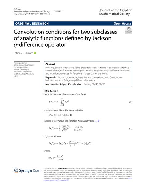 pdf convolution conditions for two subclasses of analytic functions defined by jackson q