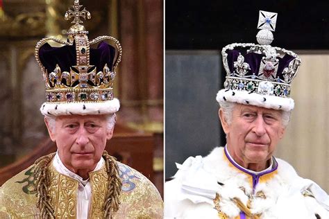 See King Charles In His 2 Crowns On Coronation Day