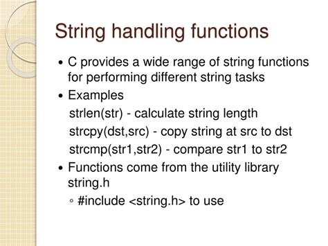 Ppt Strings In C Powerpoint Presentation Free Download Id2495639