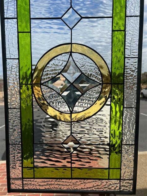 The Alpine Beveled Stained Glass Window Panel