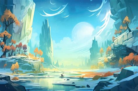 A Land Where Auroras Light Up The Entire Sky Premium AI Generated Image