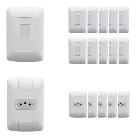 Kit 5 Tomadas 20a 10 Interruptor Simples Aria Tramontina Frete grátis