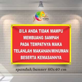 Jual Spanduk Banner Dilarang Buang Sampah Sembarangan Shopee Indonesia