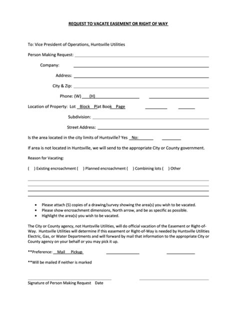 Free Printable Easement Forms Printable Forms Free Online