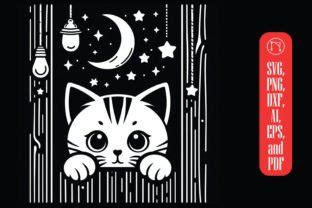 PEEKING CAT SVG Cut File Graphic By NGISED Creative Fabrica