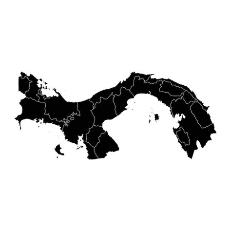 Premium Vector Panama Map With Administrative Divisions Vector