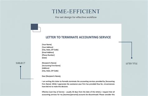 Letter To Terminate Accounting Services In Word PDF Google Docs