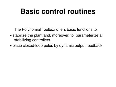 ppt the polynomial toolbox for matlab powerpoint presentation free download id 6810327