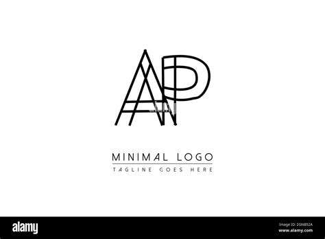Initial Ap Pa A P Logo Design Creative Modern Letters Icon Vector