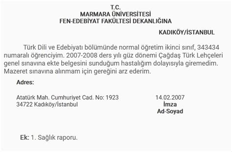 Universite Dilekce Ornegi Dilekce Nasil Yazilir Dilekce Orneg NBKomputer