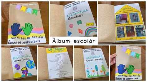 Como hacer un ÁLBUM ESCOLAR Hecho a mano Manitos en acción YouTube