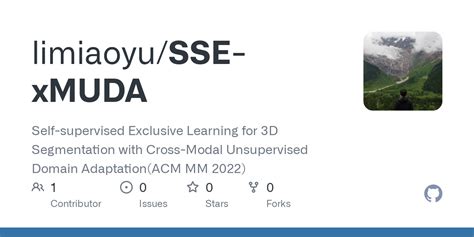 github limiaoyu sse xmuda self supervised exclusive learning for 3d segmentation with cross