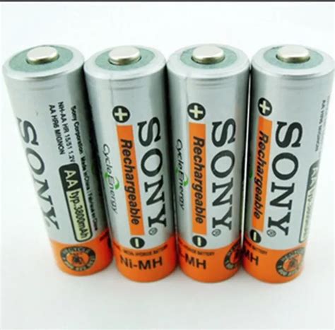 4pcs Lot Original Ni Mh Aa Rechargeable Batteries 1 2v 3800mah For Sony