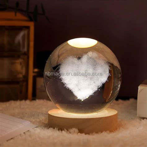 Solar System Moon Nebula 3d Art K9 Crystal Ball Night Lamp Luminous