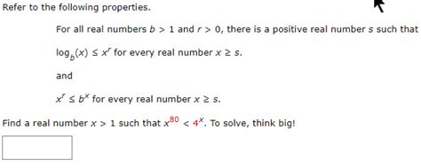 solved refer to the following properties for all real