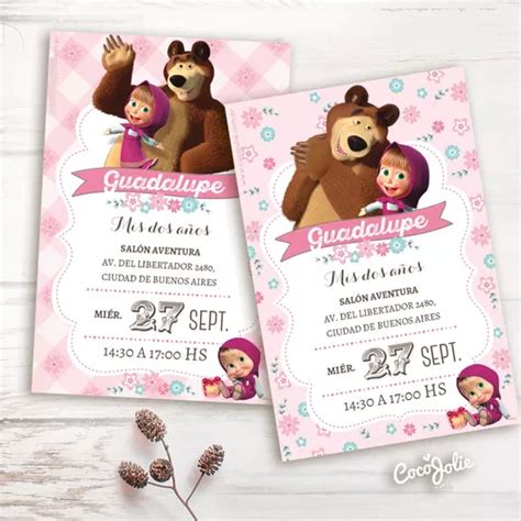 Kit Imprimible Masha Y El Oso Cumple Editable Pdf En Venta En Salta