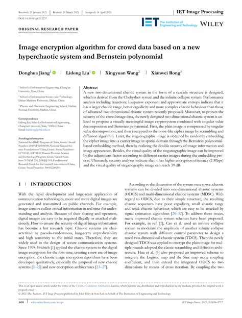 pdf image encryption algorithm for crowd data based on a new hyperchaotic system and bernstein