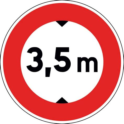 Panneau B12 Accès interdit aux véhicules d une hauteur supérieure à