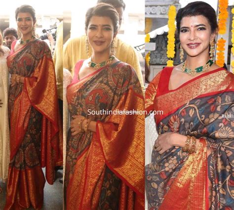 Lakshmi Manchu In A Kalamkari Kanjeevaram Saree South India Fashion