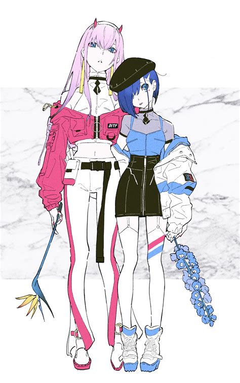Zero Two And Ichigo Darling In The Franxx Drawn By Yoneyama Mai