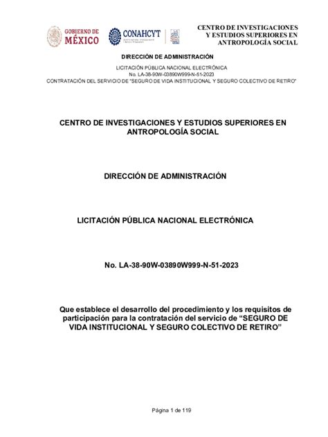 Completable En L Nea Ciesas Edu Licitacin Pblica Nacional Cjf Sea Dgrm