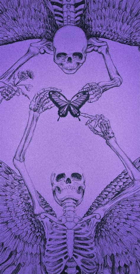 Share 83 Purple Skeleton Wallpaper Best In Cdgdbentre