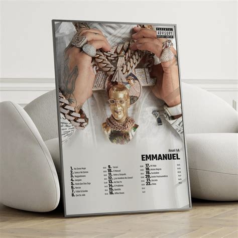 Anuel Aa Emmanuel Album Cover Poster Wall Art Anuel AA Emmanuel Etsy