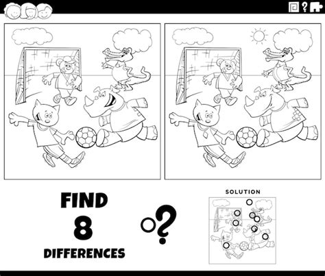 Juego de diferencias con dibujos de vehículos para colorear Vector