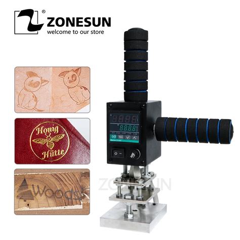 ZONESUN Protable Hot Foil Stamping Machine Custom LOGO Stamping Mold