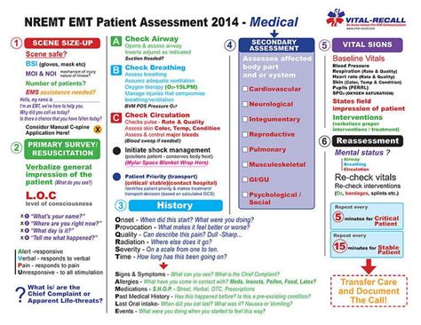 Medical Assessment Emt Cheat Sheet Google Search Emt Study
