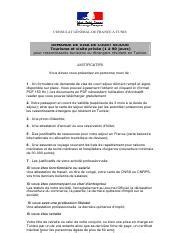 Demande De Visa Schengen Court S Jour Pdf K