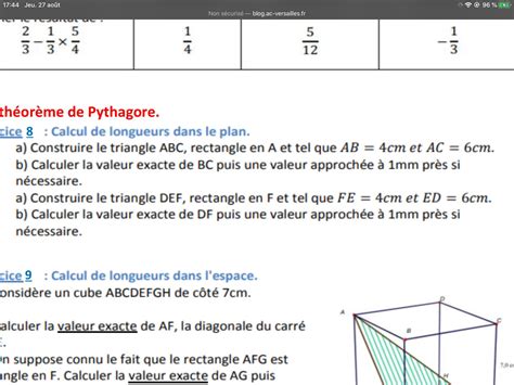 Construire Le Triangle ABC Rectangle En A Tel Que Ab 4 Et Ac 6 Cm