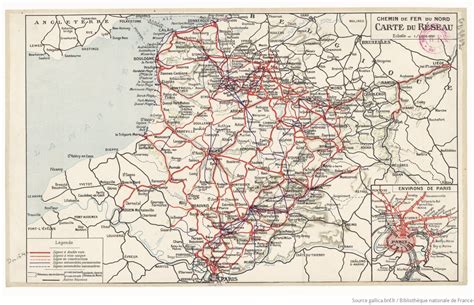 Chemin de fer du Nord Carte du réseau